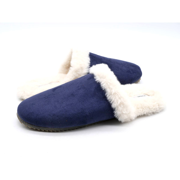Isaac Mizrahi | Shoes | Isaac Mizrahi Slippers Womens 9 Navy Blue Faux ...